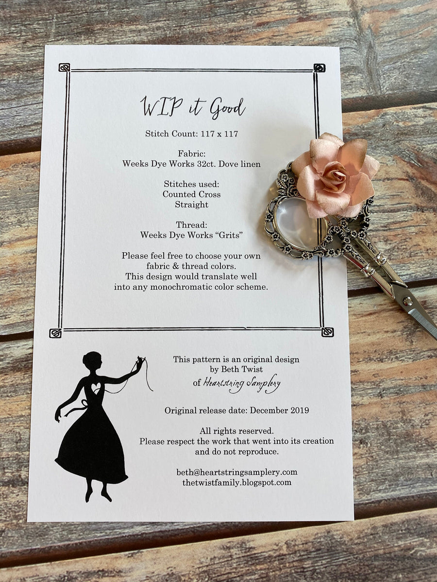 WIP It Good | Heartstring Samplery – Pumpkin Creek Primitives