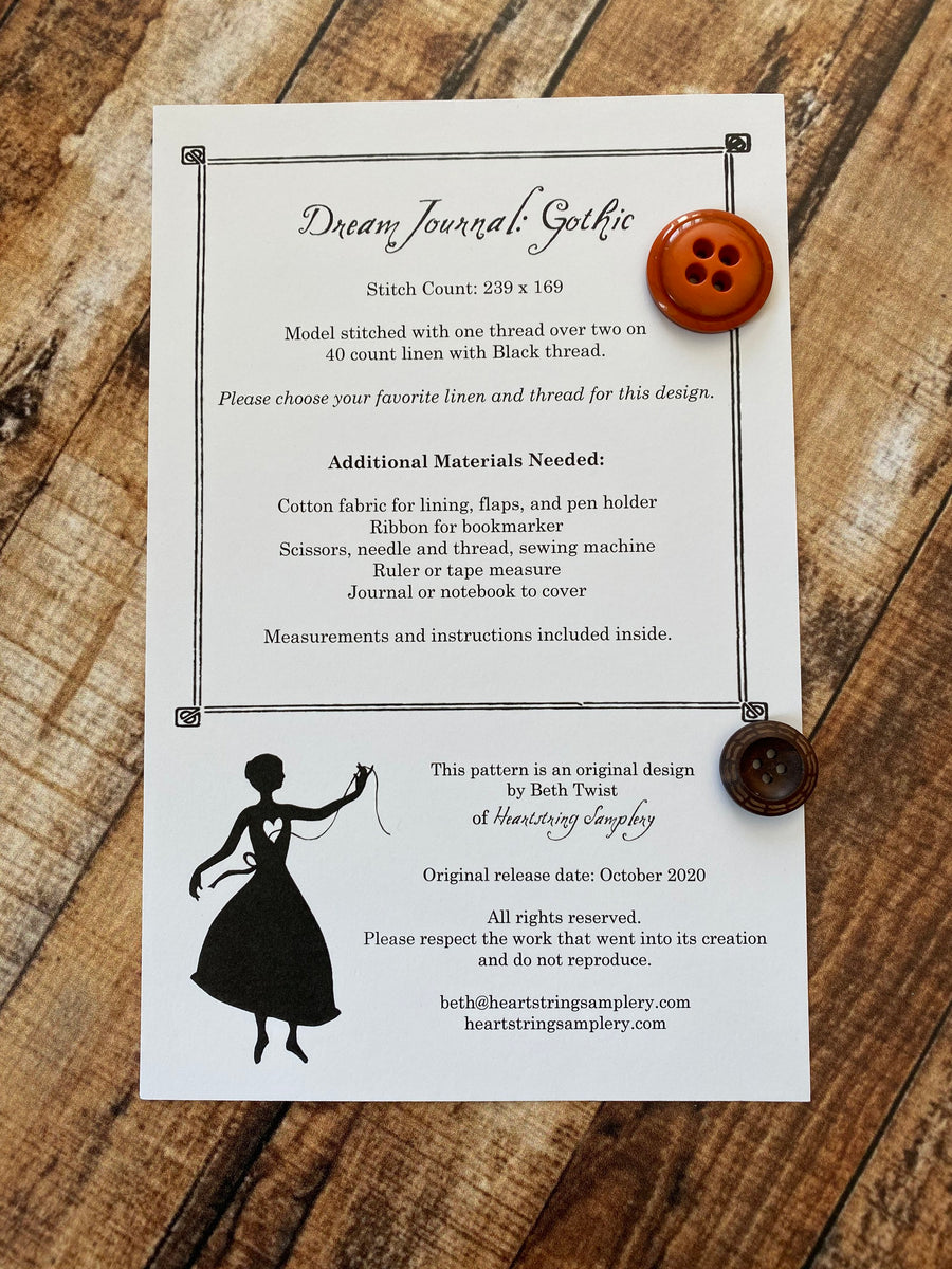 Dream Journal: Gothic | Heartstring Samplery – Pumpkin Creek Primitives