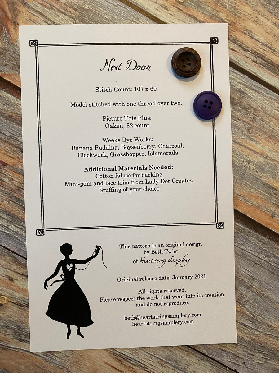 Next Door | Heartstring Samplery – Pumpkin Creek Primitives