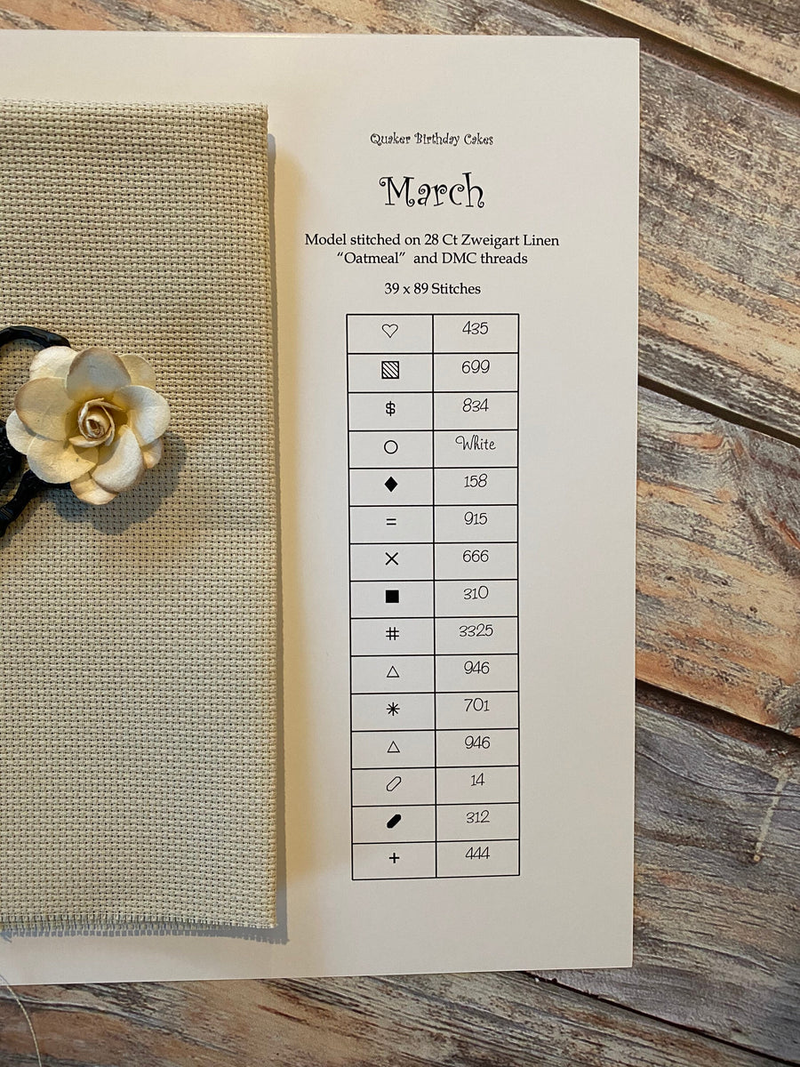 March | Quaker Birthday Cakes Series – Pumpkin Creek Primitives