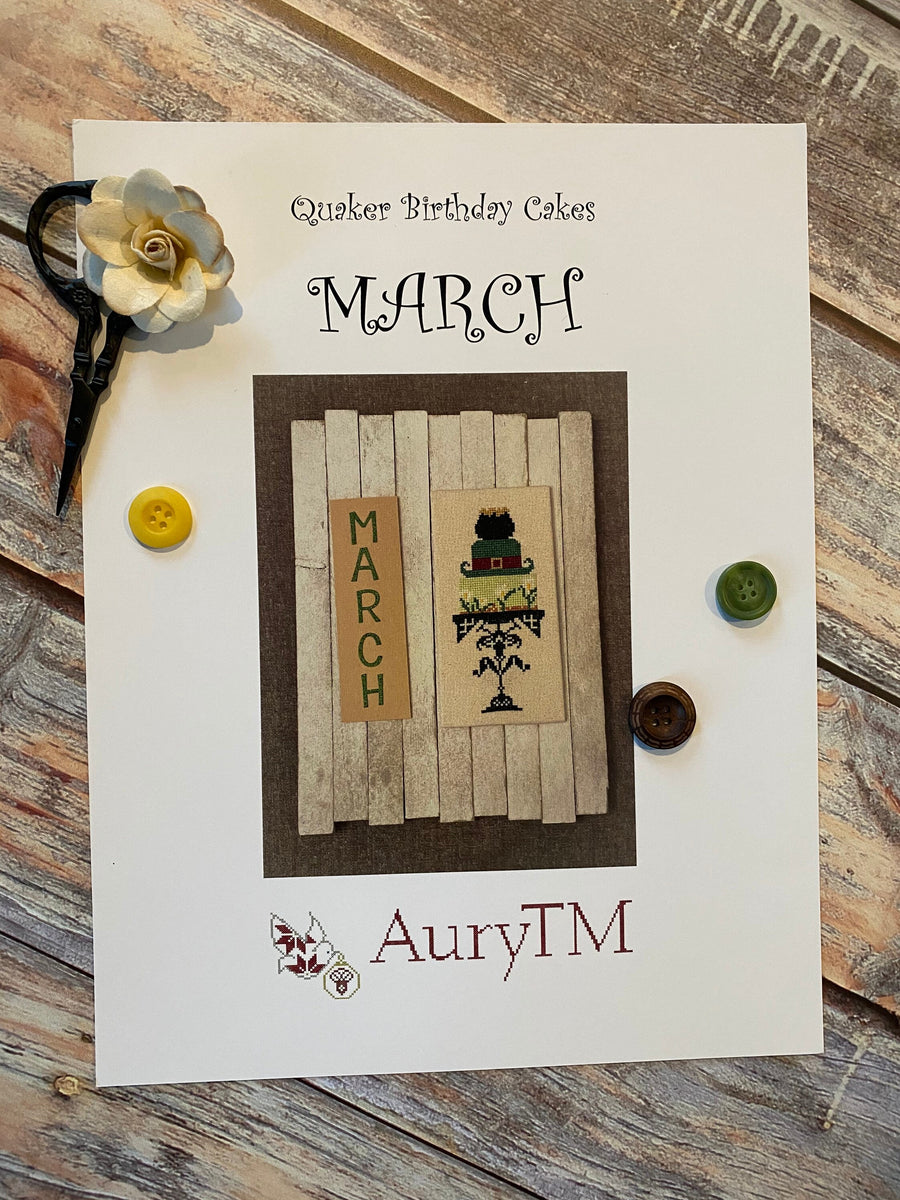 March | Quaker Birthday Cakes Series – Pumpkin Creek Primitives