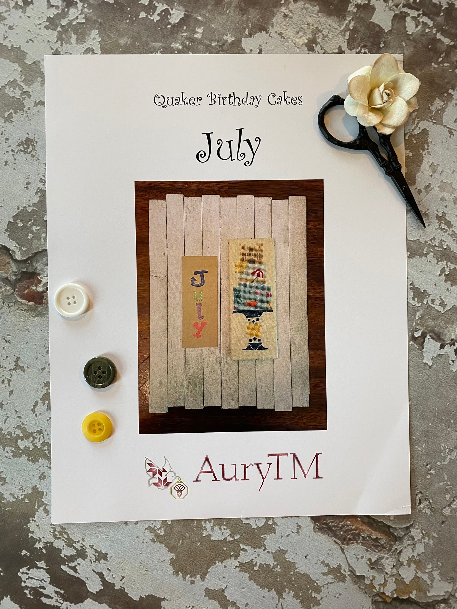 July | Quaker Birthday Cakes Series – Pumpkin Creek Primitives